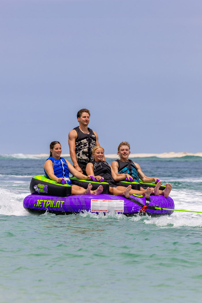 Freeride 4 Person Towable Tube — Purple Green | Jetpilot