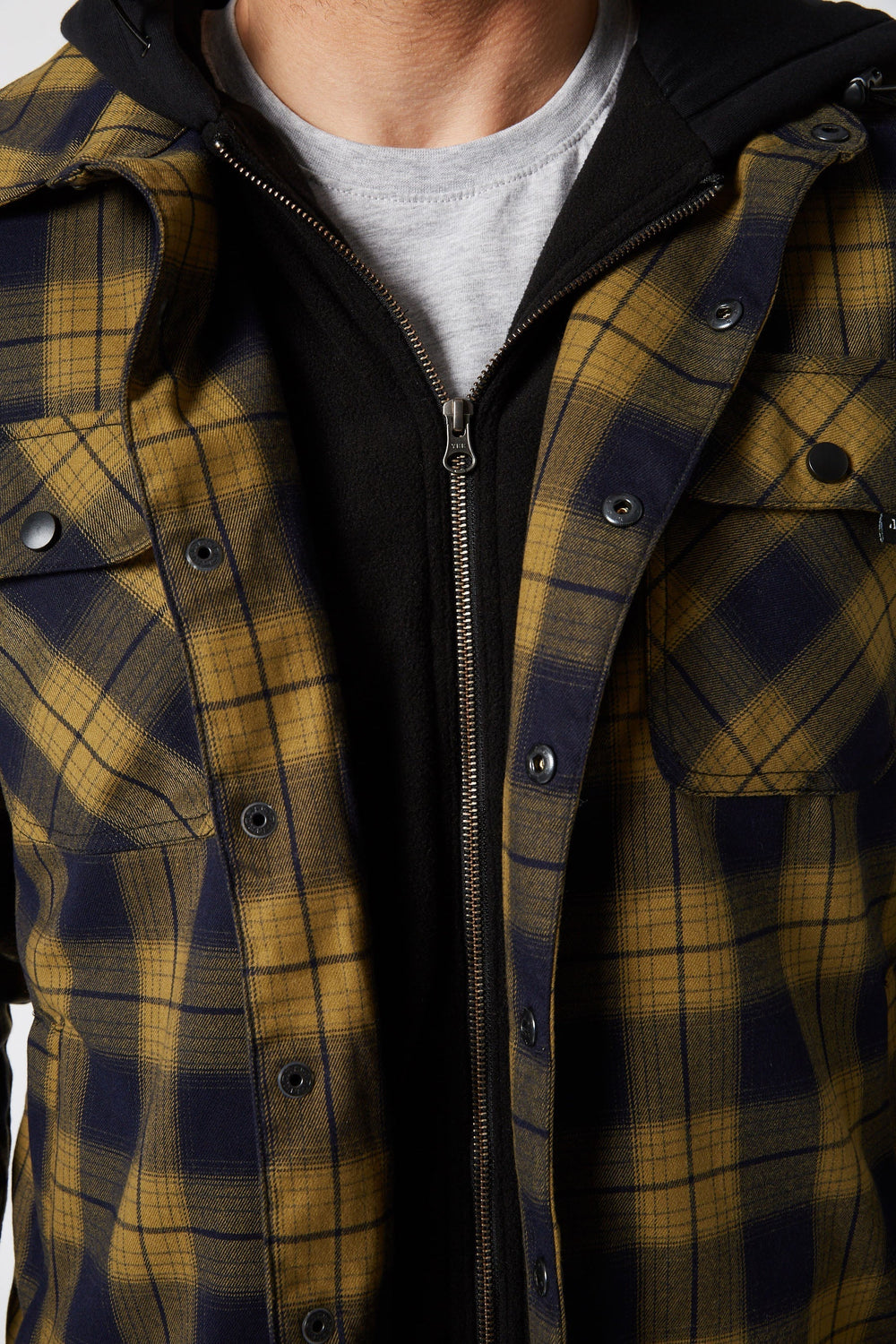 Jetpilot Quilted Mens Flannel Jacket - Mustard